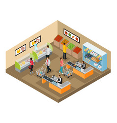 Isometric jewelry store Royalty Free Vector Image