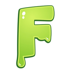 Slimy font type letter v Royalty Free Vector Image