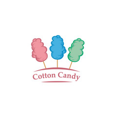 Logo for cotton candy Royalty Free Vector Image