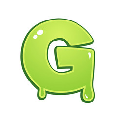 Slimy font type letter v Royalty Free Vector Image