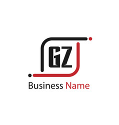 Initial letter gz logo template design Royalty Free Vector