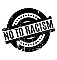 No to racism text message for protest action Vector Image
