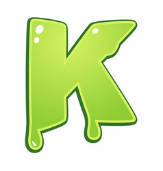 Slimy font type letter t Royalty Free Vector Image