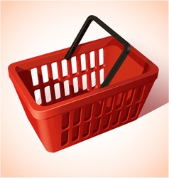 Plastic red basket supermarket and store container