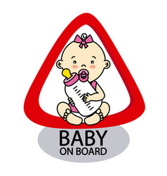 Little girl pedestrian learning road sign Vector Image