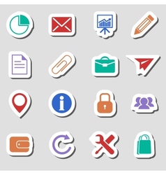 Color baby icons as labes Royalty Free Vector Image