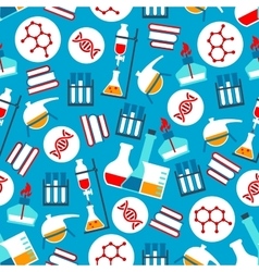 Science seamless pattern in flat design style Vector Image