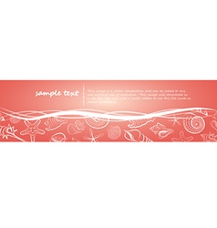 Seashell header vector by olia_nikolina - Image #567448 - VectorStock