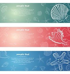 Seashell header vector by olia_nikolina - Image #567448 - VectorStock