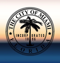 Travel miami vector by IvanMogilevchik - Image #1859865 - VectorStock