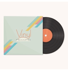 Dj vinyl records and microphone Royalty Free Vector Image