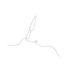 Continuous one line drawing whisk stock Royalty Free Vector