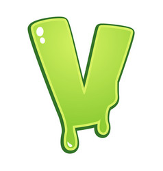 Slimy font type letter t Royalty Free Vector Image