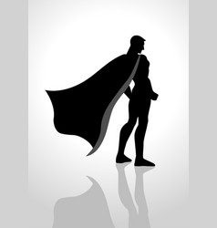 Superhero back isolated Royalty Free Vector Image