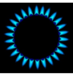 Burning stove gas burner realistic Royalty Free Vector Image