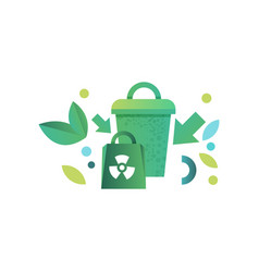 Waste sorting different types garbage paper Vector Image