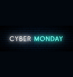 Cyber security glowing neon sign internet Vector Image