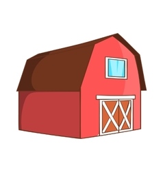Cartoon red barn Royalty Free Vector Image - VectorStock