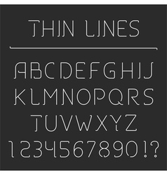 Blueprint drafting alphabet Royalty Free Vector Image