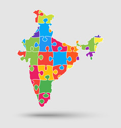 India map and icons with people in traditional Vector Image
