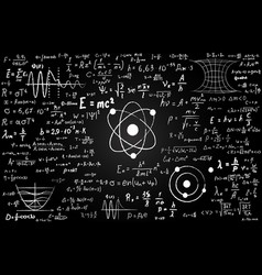 Doodle math blackboard mathematical theory Vector Image