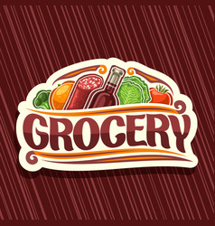 Logo for grocery store Royalty Free Vector Image