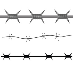 Barbed wire seamless 3d and engraving styles Vector Image