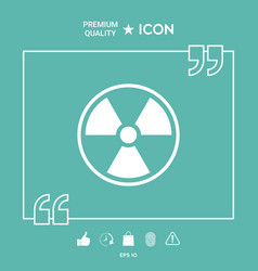 Ionizing radiation icon Royalty Free Vector Image