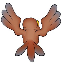 Cartoon smiling sparrow Royalty Free Vector Image