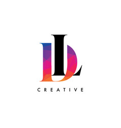 Vs letter design with creative cut and colorful Vector Image