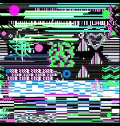 Old broken television glitch on retro tv screen Vector Image