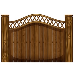 Wooden fence and doorway Royalty Free Vector Image