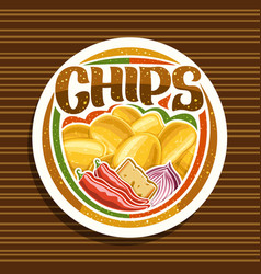Logo for potato chips Royalty Free Vector Image