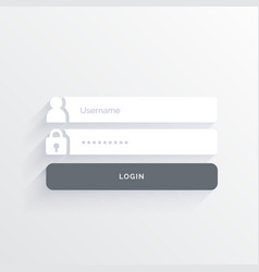 Login form design Royalty Free Vector Image - VectorStock