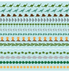 Border design with dinosaur at the park Royalty Free Vector Image ...