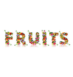 Fruit letter for your design Royalty Free Vector Image