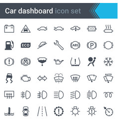 Car parts line icons set Royalty Free Vector Image