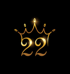 Golden crown logo Royalty Free Vector Image - VectorStock