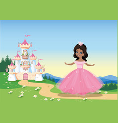 Beautiful princess with diadem Royalty Free Vector Image