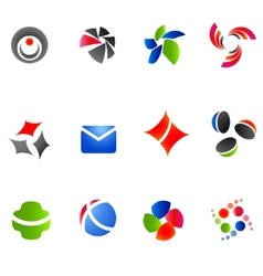 Logo set circle signs and symbols Royalty Free Vector Image