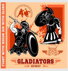 Gladiator emblem Royalty Free Vector Image - VectorStock