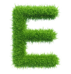 Capital letter f from grass on white Royalty Free Vector