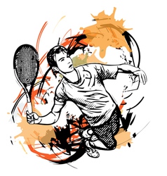 Cartoon tennis player Royalty Free Vector Image