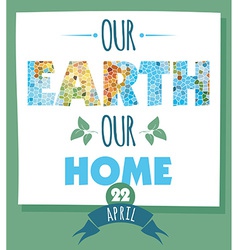Earth day ecological infographic template design Vector Image