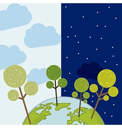 Day and night cycle diagram Royalty Free Vector Image