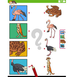 Match elements color educational game Royalty Free Vector