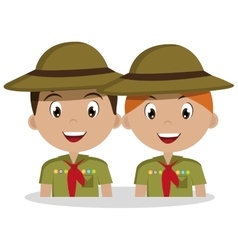 Park ranger in uniform scout camping symbol Vector Image