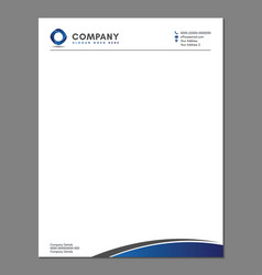Blank letterhead template for print with logo Vector Image