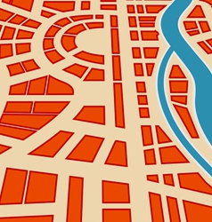 Abstract city map with infographic elements Vector Image