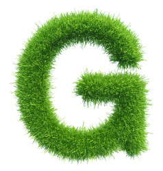 Capital letter f from grass on white Royalty Free Vector